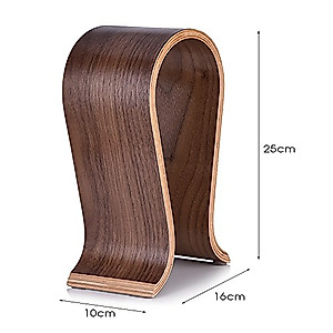 Jacksking Headset Hanger, U Shape Wood Headphones Stand Holder Hanger Wooden Headset Desk Display Shelf Rack, Headphones Stand