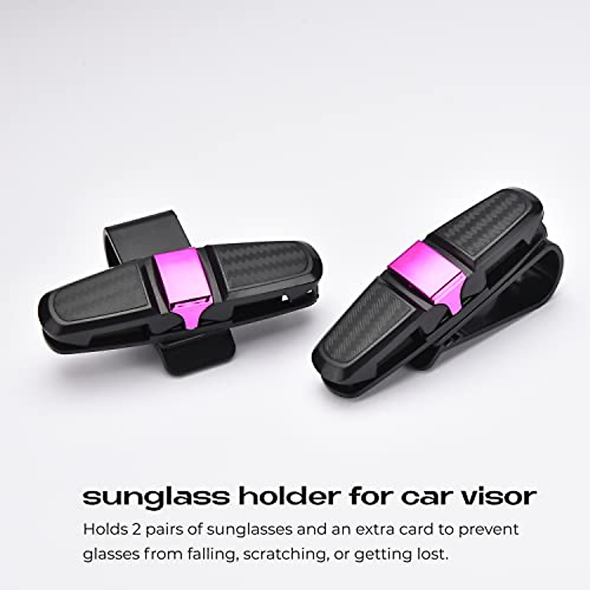 Readerest Sunglass Holder for Car - Glasses Clip Organizer for Car Sun Visor - Sunglasses Mount with Ticket Card - 180-Degree Rotational Clip - Eyeglass Holders for Cars - Glasses Hanger Accessories