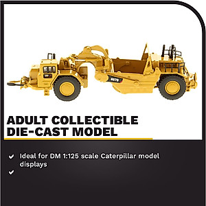Diecast Masters 1:125 Caterpillar 657G Wheel Tractor Scraper, Elite Series Cat Truck | Scale Model Diecast Collectible Construction Trucks | Caterpillar Truck, Diecast Masters Model 85542