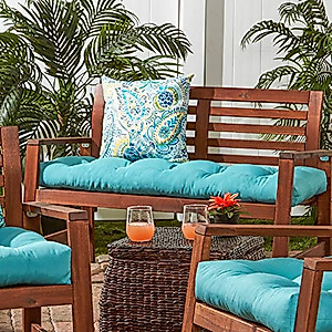 Greendale Home Fashions Outdoor 51x18-inch Bench Cushion, 1 Count (Pack of 1), Arctic