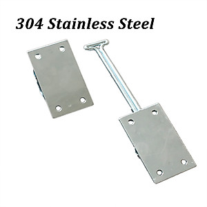 X-Haibei 2 Set 6 Inches RV T Style Entry Door Latch Catch Holder Stainless Steel for Camper Trailer Cargo