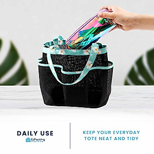 EzPacking Holographic Clear Makeup Pouch/Cute Iridescent Cosmetic Organizer/Sparkly Glittery Women’s Toiletries Holder/Transparent Ladies Zipper Bag for Purse or Tote (Lilac)