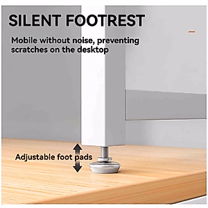 JXCAA Ladder Bookcase for Computer Desk, Dorm Room Desk Hutch, MDF + Steel Frame Material, Desktop Storage Rack, DIY Storage, L55/ 75/95 Cm, 95*32cm Original Oak