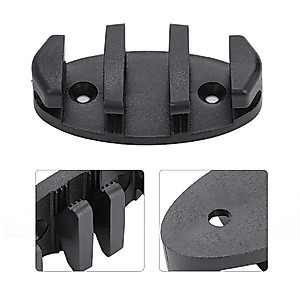 Zig Zag Cleat, Boat Folding Cleat 3.5 * 0.9 * 1.7 Inch Plastic Nylon Kayak Marine Dock Cleats for Canoes Boat Deck Marine Fishing Rigging Accessories (Black)