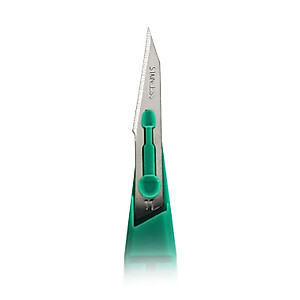 Medpride Disposable Scalpel Blades| Sharp, Tempered Stainless-Steel Blades | Pack of 10 Sterile Scalpel Knives| Plastic Handle| Individual Pouches| for Dermaplaining, Podiatry, Crafts & More (#11)