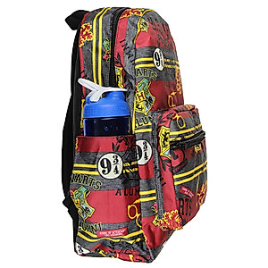 Harry Potter Hogwarts of Witchcraft and Wizardry Alumni Patch Gryffindor Allover Print Backpack Book Bag