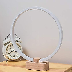 LONRISWAY LED Wood Table Lamp, Bedroom Bedside Night Light, Dimmable Led Lighting, Creative Home Decor, Unique House warmging Gift 1.3m Cable, 5W 350LM Nightstand Lamps