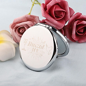 FEELMEM Bat Mitzvah Gift Mazel Tov Jewish Congratulations Good Luck Makeup Mirror BFF Adult Ceremony Gift