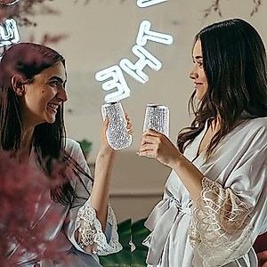 INSTOME Bling Water Bottle,6oz Bride to Be Champagne Flute-Perfect for Bride Tribe Gifts -Chic Bride to Be Champagne Flute-Ideal Bride Tribe Gifts Wedding Champagne Tumbler (1pcs)