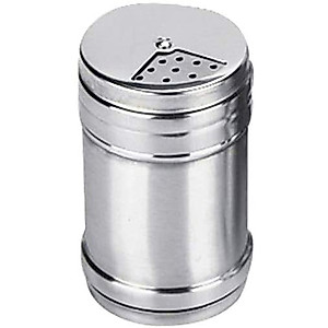 1Pc Stainless Steel Salt and Pepper Dispenser Bottle Salt Pepper Shaker Bottle Seasoning Spice Condiment Container Box with Hole for Home Camping Picnic S Deft Processed