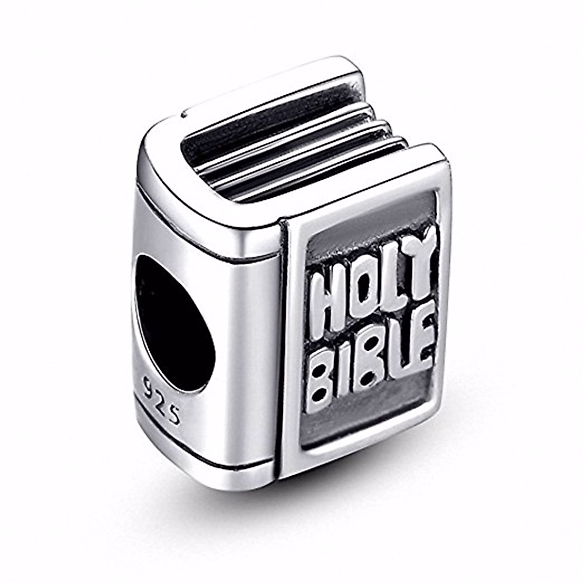 925 Sterling Silver Bible Charm Cross Charm Christian Charm Keep Faith Charm for Pandora Charms Bracelet