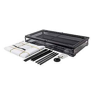 REPTI ZOO 50 Gallon Reptile Glass Tank Terrarium 2 in 1 Side Meshes and Side Glasses Double Hinge Door with Screen Ventilation Tempered Glass Reptile Terrarium 36" x 18" x 17.75"