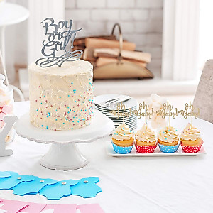 Donoter 48 Pcs Glitter Oh Baby Cupcake Topper Picks for Baby Shower Party Cake Decorations