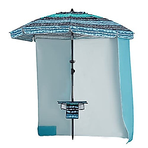 BondFree Beach Umbrellas for Sand Heavy Duty Wind, Portable Sun Shade Umbrella,7FT/8.5FT Sun Umbrella Beach, UPF 50+ PU Coating Beach Umbrella with Carry Bag