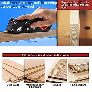 szhdxsy, Wood Planar carpenter's edge trimming tool, suitable for manual chamfering and planing of wood quick trimming,for Quick Edge Trimming and Chamfering,Black