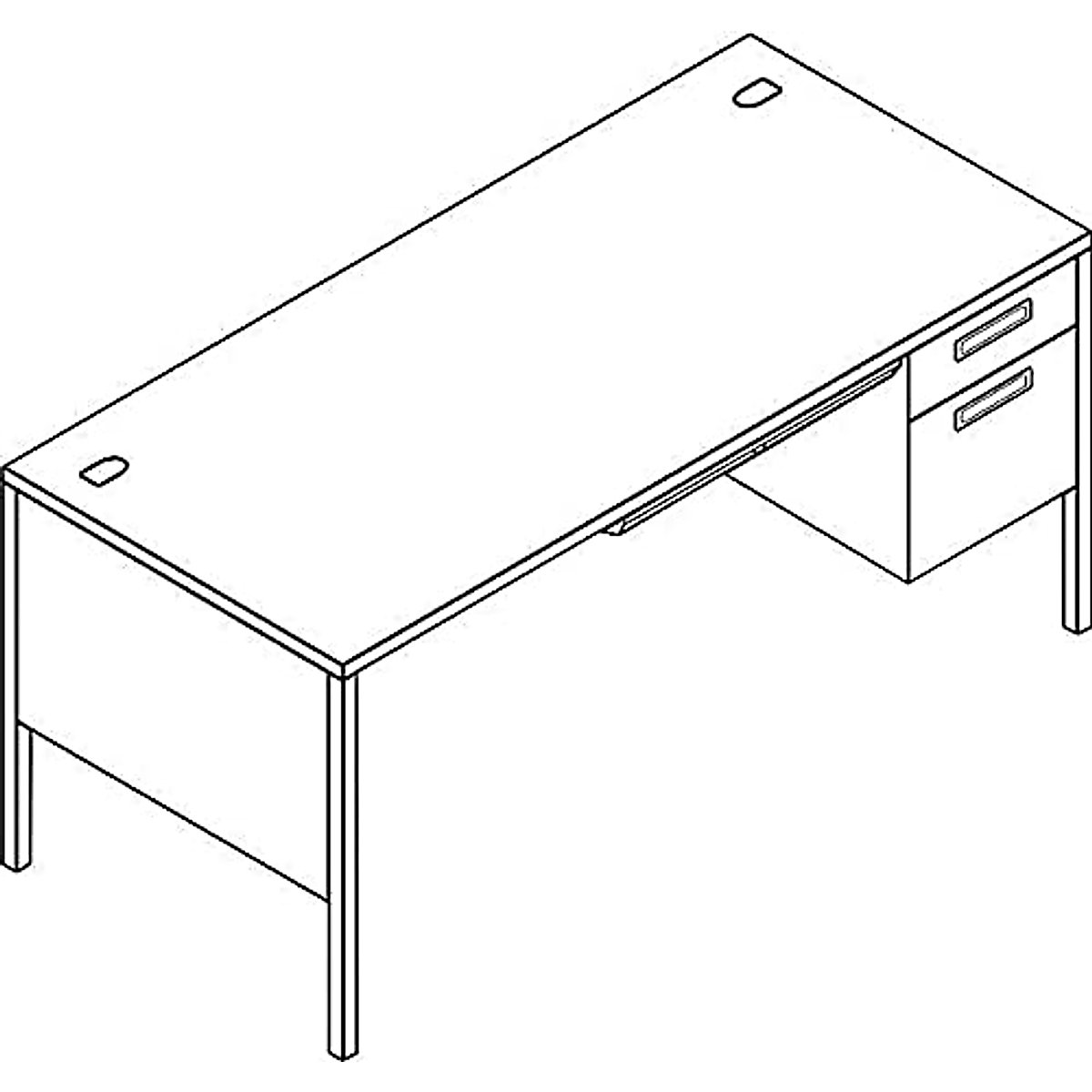 Metro Classic Computer Desk with Right Pedestal L-Workstation Computer Desk Finish: Mahogany, Orientation: Right