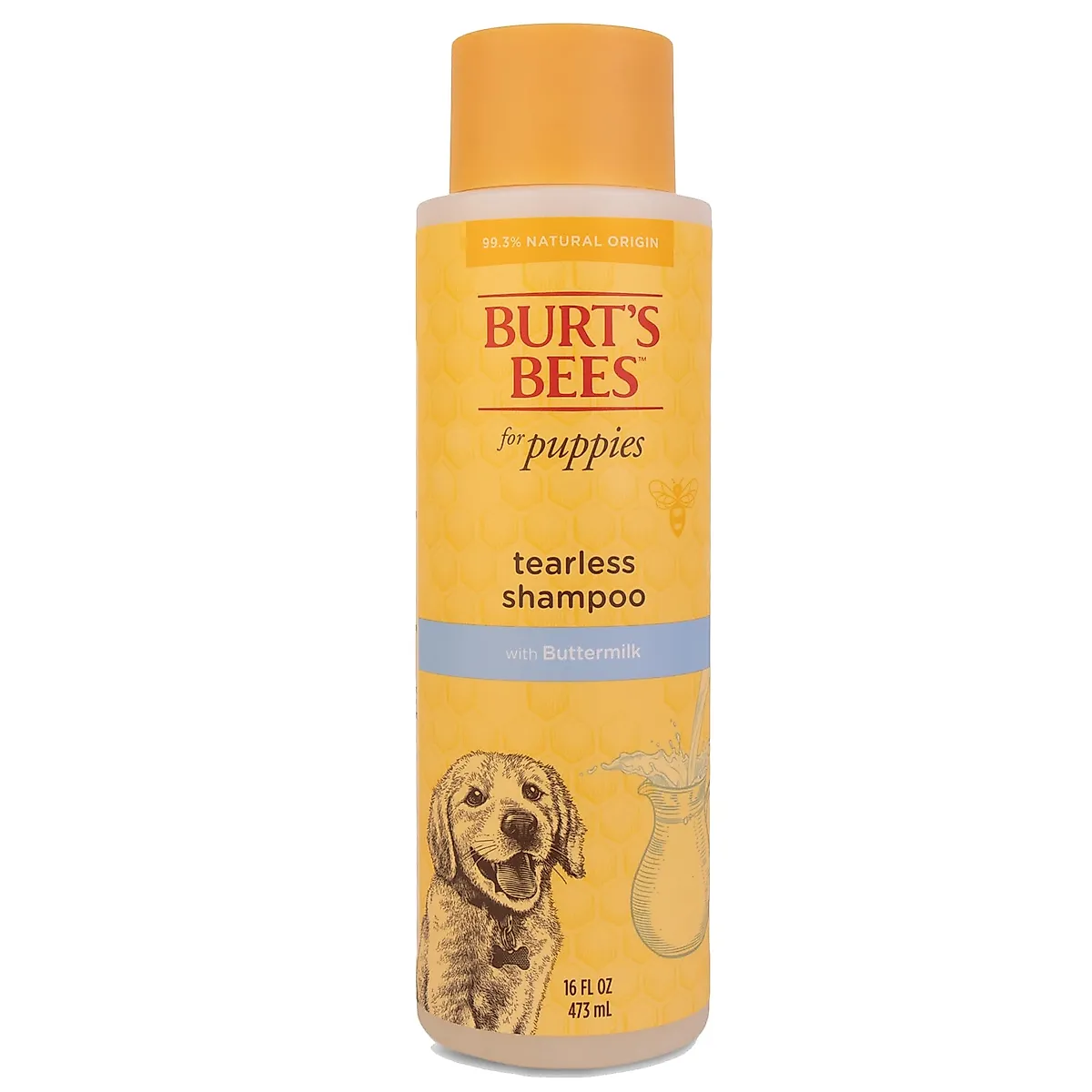 Burt's Bees for Pets Tearless Puppy Shampoo with Buttermilk, 95% Natural Origin Formulas, Shampoo for Puppies - Gentle Dog and Puppy Shampoo Tear Free, Best Puppy Shampoo Tearless, 16 oz