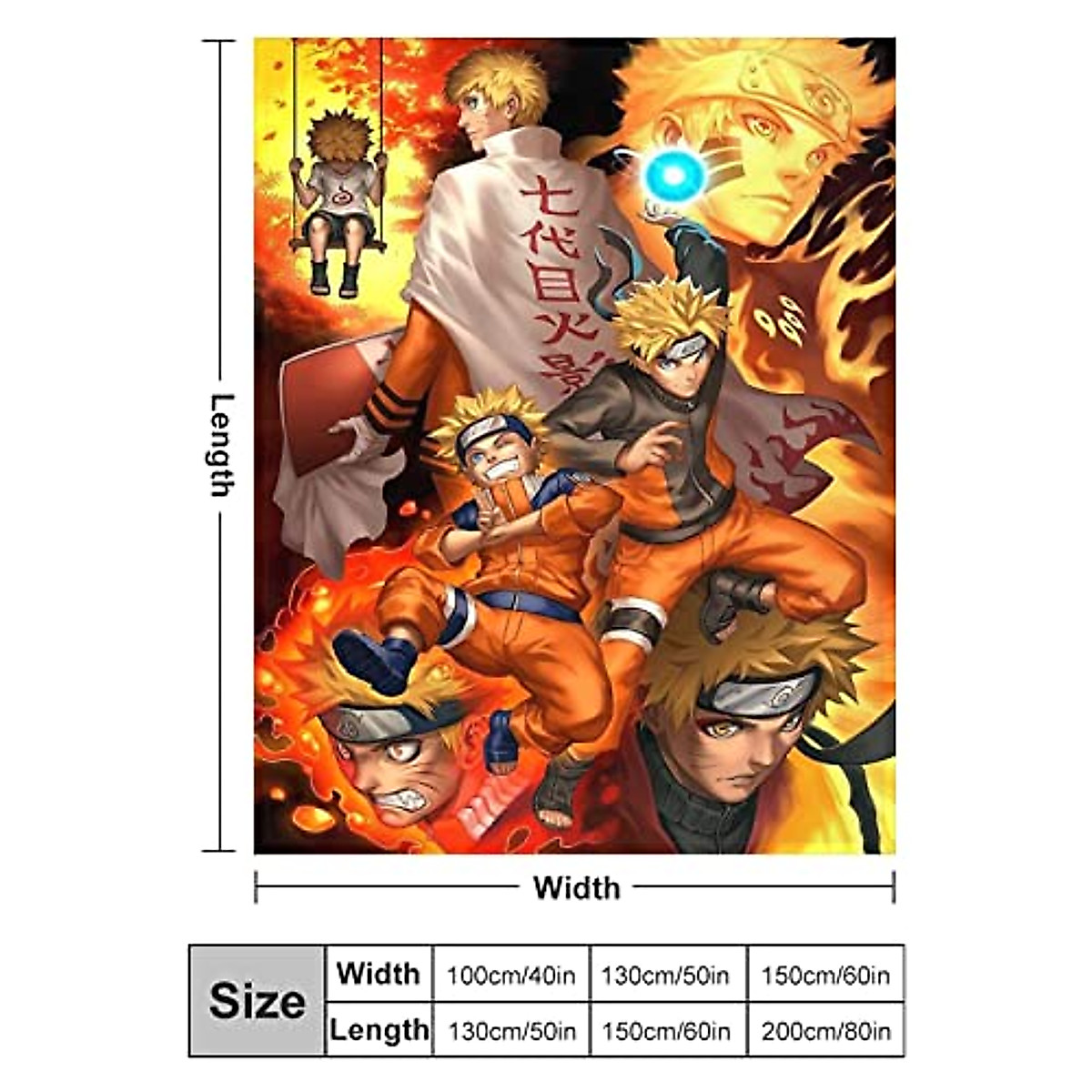 Anime Blanket Super Soft Flannel Throw Blankets for Adults Kids Traveling Camping Sofa Decor Gifts 50"X40"