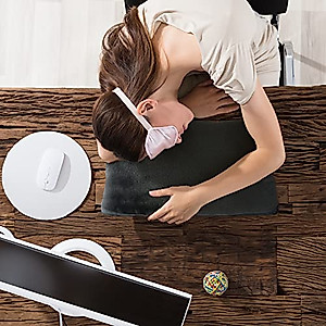 Tirrinia Wearable Blanket with Sleeves and Pocket, Super Soft Plush Fleece Sleeved Blanket for Adults in Black,Great