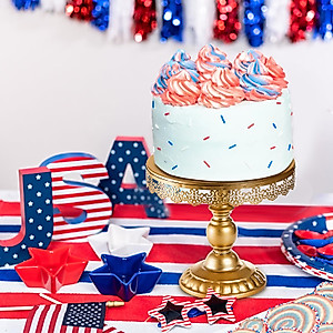 ZOOFOX 3 Pack Gold Cake Stand Set, Metal Cake Holder Dessert Display Plate Serving Tray for Baby Shower Wedding Birthday Party