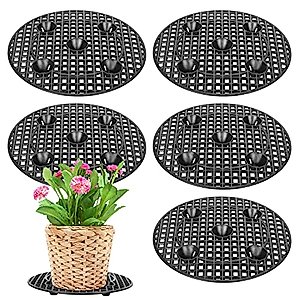 6 Pcs Big Potted Plant Stands - 12 Inch Patio & Deck Floor Protector,Plant Level Pot Elevator for Indoor Outdoor Garden Flower