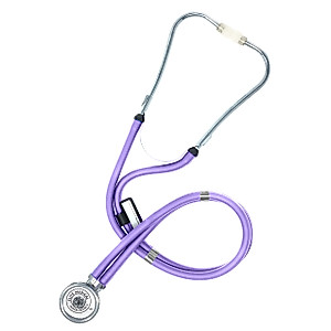 EMI EBE-340 Sprague Rappaport Stethoscope with Black Aneroid Sphygmomanometer Manual Blood Pressure Cuff Set (Lilac/Black)