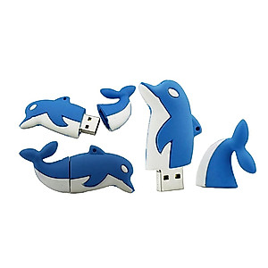 4GB Dolphin Shape USB Flash Drives Pen Drive Memoria Flash Stick PenDrives USB Flash Disk Thumb Drive U Disk USB Drive USB (Blue)