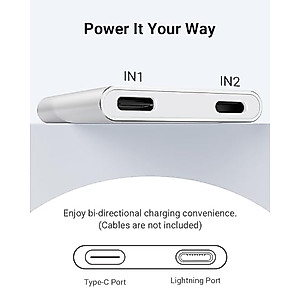 Portable Charger for Apple Watch, Spare Magnetic Apple Watch Charger for Travel/Office/Home/Car, Mini Charging Pad with Lightning and USB-C Dual Input Ports for iWatch 9/8/7/6/5/4/3/2/1/SE/Ultra