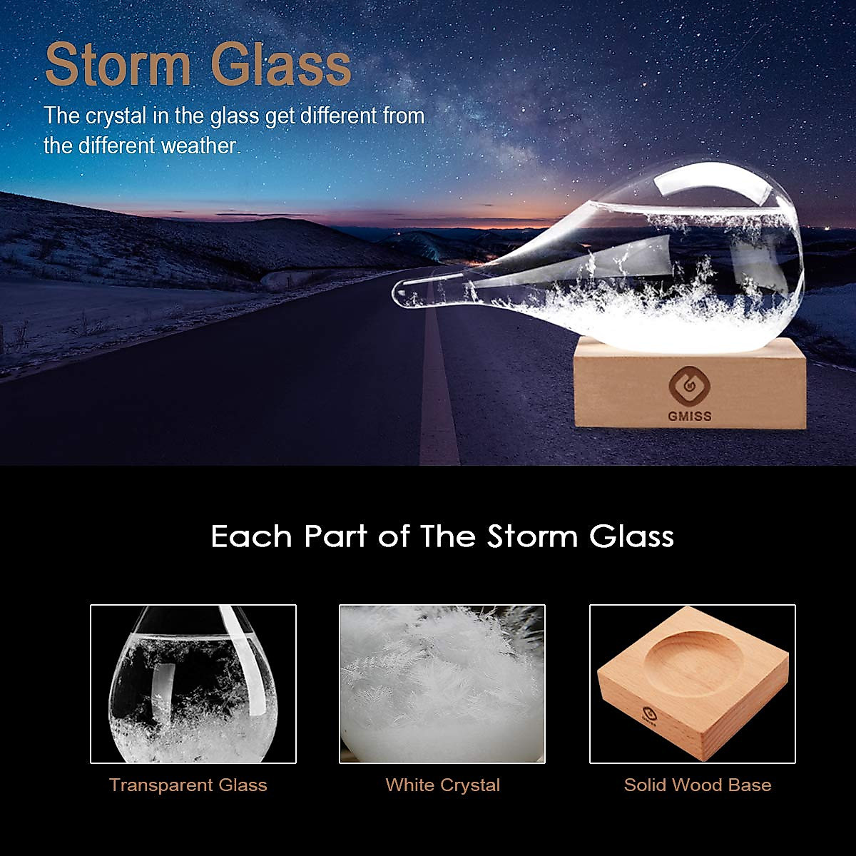 Storm Glass Weather Stations Water Drop Weather Predictor Creative Forecast Nordic Style Decorative Weather Glass