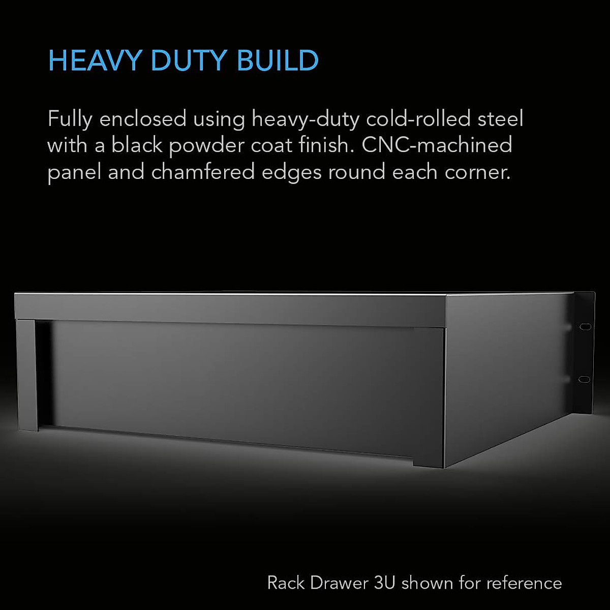 AC Infinity Rack Mount Drawer 4U with Aluminum Faceplate, with Lock and Key, for 19” Equipment Server AV DJ Cabinets Racks