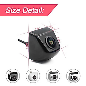 Backup Camera for Car, Waterproof Rear View Camera with Moveable Guideline, HD 960x720 Image Super Night Vision Car Backup Camera, 4 Layer Glass Lens 155 Degree Wide View Angle (Black)
