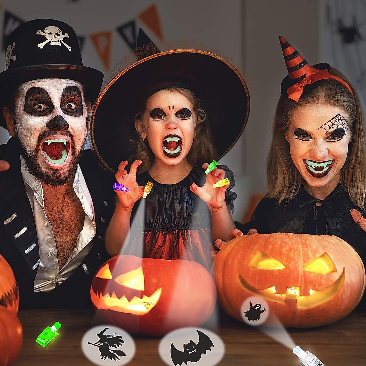 Halloween Party Favors for Kids, 36Pcs Light Up Finger Lights Halloween Goodie Bag Fillers Treats Pinata Stuffers Glow in The Dark Toys Bulk for Halloween Prizes Classroom Gifts Trick or Treat Toys