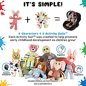 Nobory Toys The Adventure Crew 123 Look at Me Sensory Activity Suit for Infants and Toddlers | Interchangeable with The Adventure Crew Plush Characters | Early Learning Toy