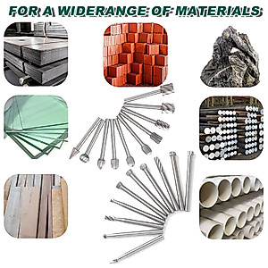 Liphontcta 20pcs Rotary Tool Wood Carving Bits Set,1/8 Inch(3mm) Garden Sculpture Outdoor Decoration