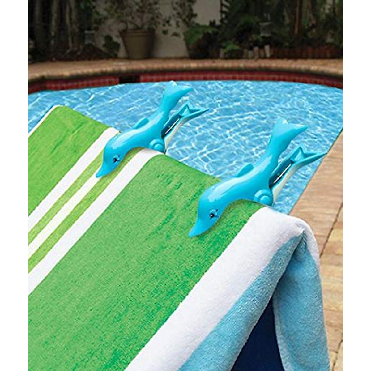 O2COOL Dolphin BocaClips, Beach Towel Holders, Clips, Set of Two, Beach, Patio or Pool Accessories, Portable Towel Clips, Chip Clips, Secure Clips, Assorted Styles (BCP080E006000)