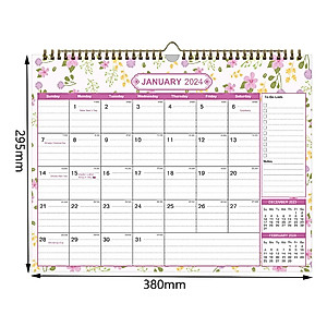 Wall Calendar 2023-2024, 18 Months to View Wall Planner Calendar 2023, Monthly Calendar July. 2023 - Dec. 2024, Wall Planner Calendar for Home or Office, 38 x 29 cm