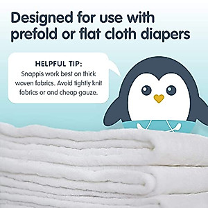 [Original 5-Pack] Snappi Cloth Diaper Fasteners - Replaces Diaper Pins - Use with Cloth Prefolds and Cloth Flats