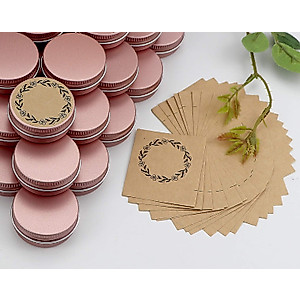 500Pcs Screw Top Aluminum Tin Jars Tins Marking Labels