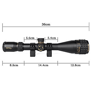 NT Series 4-16X50 / 6-24X50 AO Hunting Rifle Scope, Red/Green/Blue llluminate Glass Etched Reticle, Fully Multi-Coated Lens, Adjustable Objective SFP Riflescopes (4-16x50)