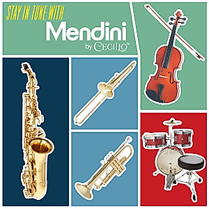 Mendini by Cecilio Violin 4/4 Full Set for Beginners - Fiddle MV 300 Satin Antique Finish