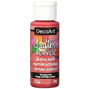 DecoArt Crafter's Acrylic Paint, 2-Ounce, Christmas Red