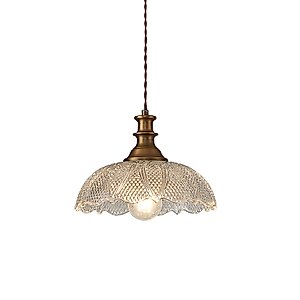 HDDFL Vintage Pendant Light Fixture Glass Hanging Lamp Modern Pendant Lights for Kitchen Island Bedroom Living Room Hotel Restaurant Coffee Shop Dining Room