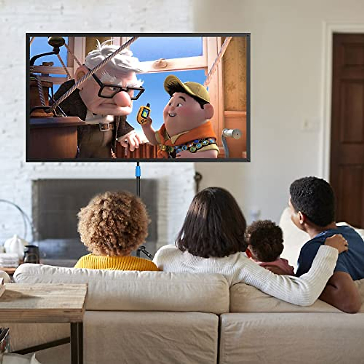 Portable Projector Screen with Stand for Home & Outdoor Movie Projection with White Movie Screen,Sturdy Tripod & Carry Bag - 80 in