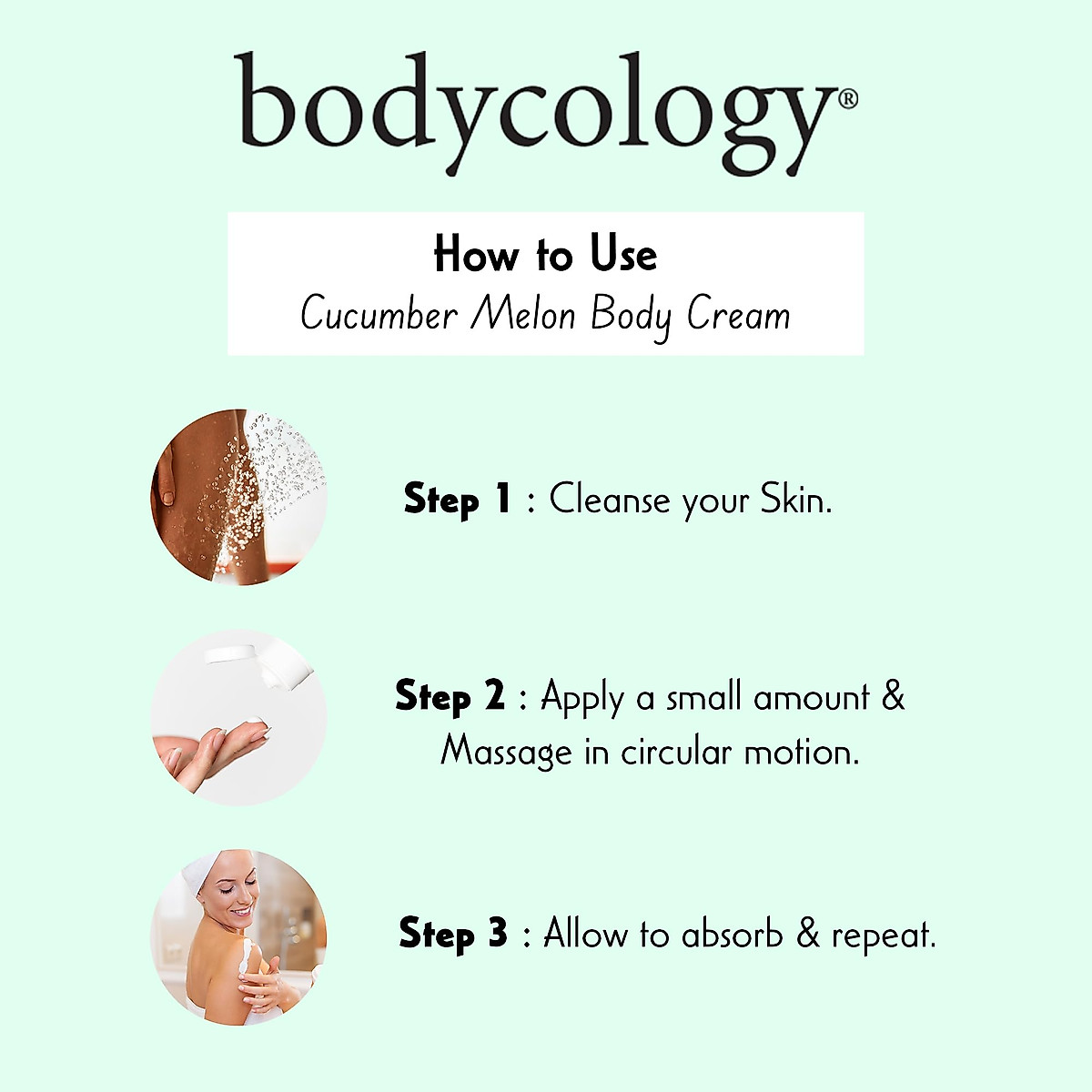 Bodycology Body Cream - Cucumber Melon for Women - 8 oz Body Cream