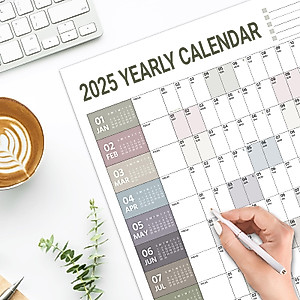Calendar 2023-2024 - Wall Calendar 2023-2024, 12" x 17", January 2023 - June 2024, 2023 Wall Calendar with 18 Month, Thick Paper,Twin-Wire Binding + Hanging Hook + Large Blocks with Julian Dates - Black Waterink