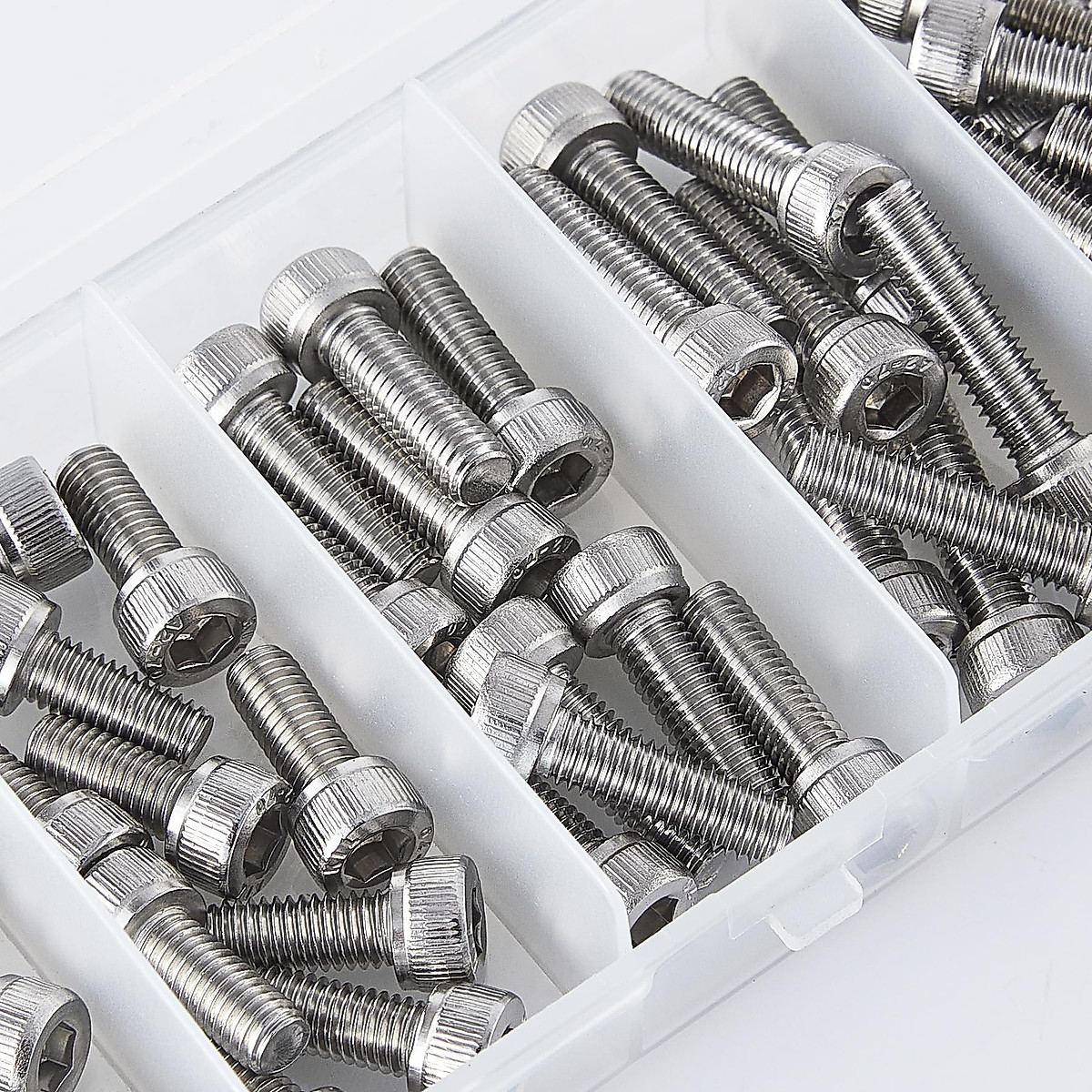 Cicidorai M5 x 8mm 12mm 16mm 20mm 25mm Socket Head Cap Screws Bolts, Stainless Steel 304, Metric Allen Hex Drive, Fully Threaded, Bright Finish, 50PCS