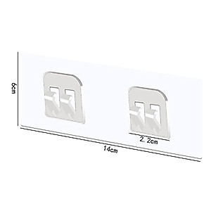 Chris.W 4 Pack Clear Adhesive Suction Sticker for No Drilling Bathroom Shower Shelf Accessories, Super Strong Adhesive Wall Sticker for Shower Caddy and More