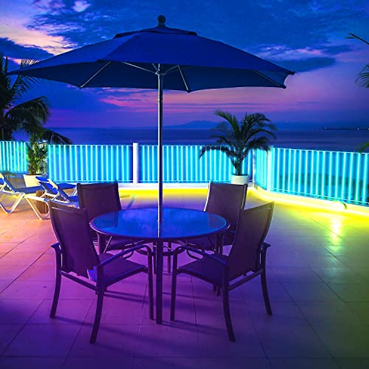 segrass 16.4ft LED neon Lights with Remote APP Control IP65 Waterproof Flexible Neon LED Strip Lights 24V RGB LED neon Rope Lights for Bedroom Room Outdoors Decor