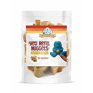 Yeti Refill Nuggets for Puff and Play Dog Toys - Natural Himalayan Yak Cheese Treats, Promotes Dental Health, Suitable for All Dogs, Ideal for Interactive Chew Toys and Dispensers, 50 Pieces, 24 Oz