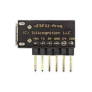 Silicognition wESP32-Prog USB Micro B to ESP32 Programming Adapter